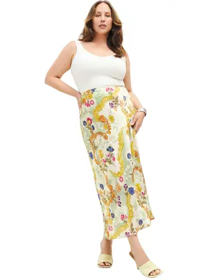 REFORMATION Reformation Layla Silk Skirt ES Dynasty