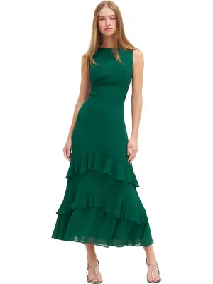 REFORMATION Magnus Dress Emerald