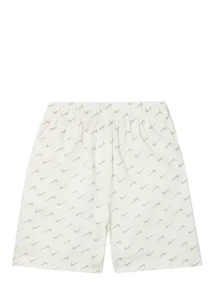 Nike Everyday Modern Printed Cotton-blend Shorts - Off-white