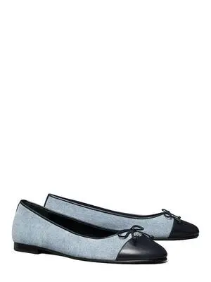 Tory Burch Cap-Toe Ballet Blue Cloud/new Navy