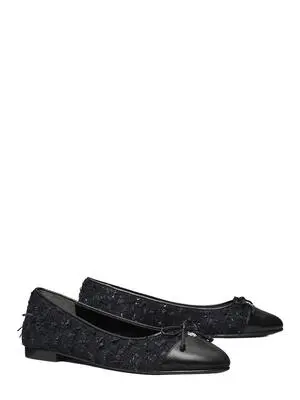 Tory Burch Cap-toe Ballet - Midnight Navy/perfect Black