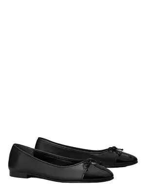 Tory Burch Cap-toe Ballet - Perfect Black/perfect Black