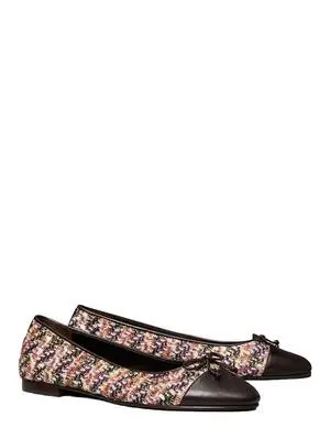 Tory Burch Cap-Toe Ballet Rosa Multi/cocoa