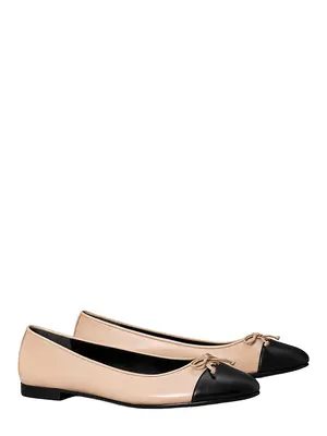 Tory Burch Cap-Toe Ballet Shell Pink/perfect Black