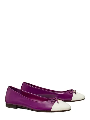 Tory Burch Cap-Toe Ballet Violet Wave/blanc
