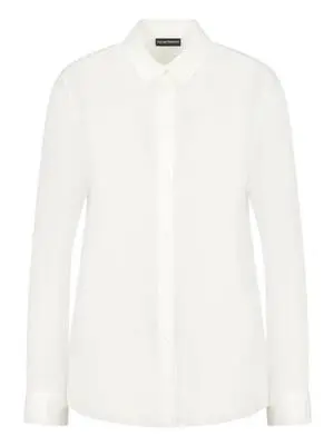 Emporio Armani Silk Crêpe-de-chine Shirt - White