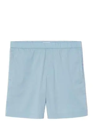 Cos Elasticated Cotton-Blend Shorts Blue