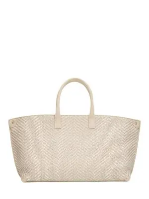 Akris Ai Small Braided Top-handle Bag - Ecru