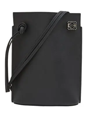 Loewe Dice Pocket In Leather With Strap - Black