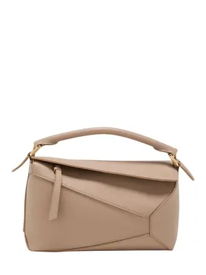 Loewe Puzzle Edge Small Top-handle Bag - Sand