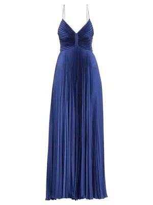 A.L.C. Aries Pleated Open-back Maxi Dress Riviera