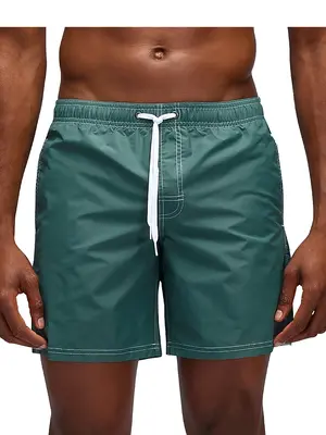 Sundek Regular Fit 16" Board Shorts - Camo Green
