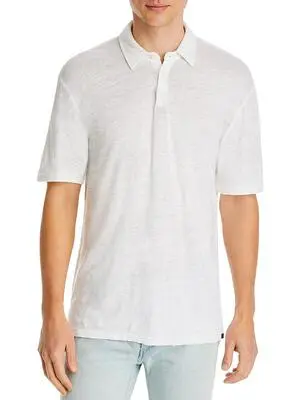 Faherty Brand Laguna Short Sleeve Polo Shirt - Clean Linen Heather
