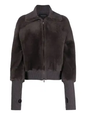 FABIANA FILIPPI Fabiana Filippi Knit-Panel Zip-Up Jacket