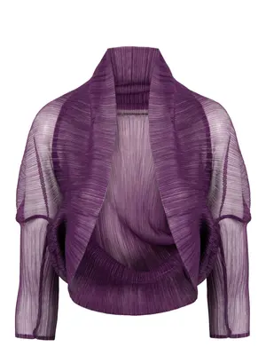Fabiana Filippi Semi-sheer Cropped Jacket - Purple