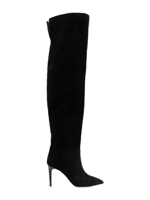 Paris Texas Stiletto 100mm Thigh-length Boots - Black