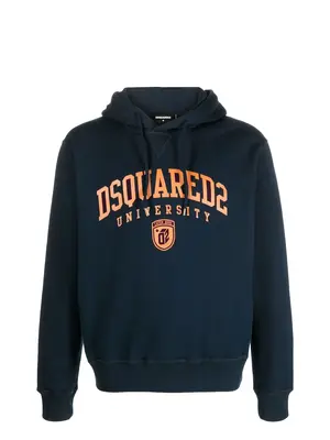 Dsquared2 University-print Hoodie - Blue