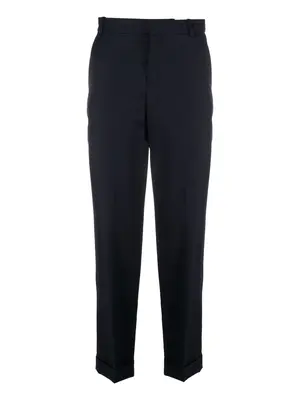 Balmain Cropped Straight-leg Trousers - Blue