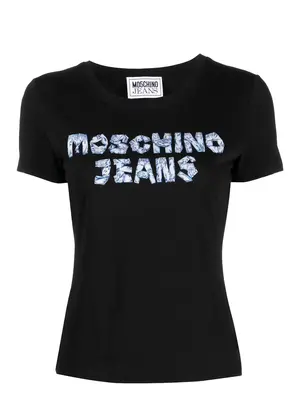 Moschino Print Cotton T-shirt - Black