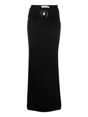 Christopher Esber Orbit Ruched Maxi Skirt - Black