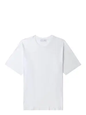 POST ARCHIVE FACTION Logo-print Lyocell T-shirt - White