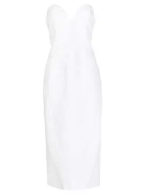 Mara Hoffman Isla Strapless Midi Dress - White