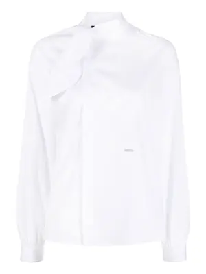 Dsquared2 Tie-neck Long-sleeve Shirt - White