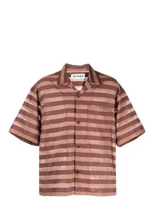 Sunnei Striped Cotton-blend Shirt - Red