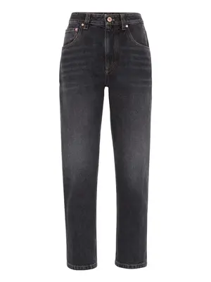 Brunello Cucinelli Straight-leg Cropped Jeans - Grey