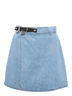 JW Anderson Padlock Mini Denim Skirt - Blue