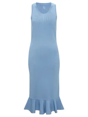 JW Anderson Ruffled Hem Dress - Blue
