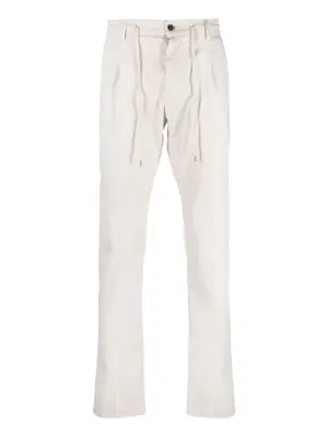 MOORER Anton-we Drawstring Tapered Trousers - Neutrals