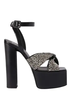 GIUSEPPE ZANOTTI Souree 150mm Crystal-embellished Sandals - Black