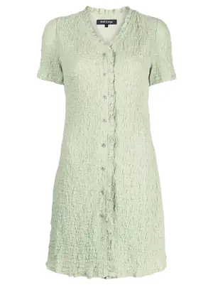 TOUT A COUP Cloqué-effect Mini Dress - Green