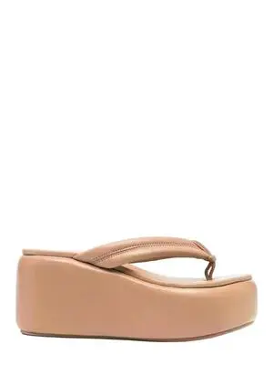 LE SILLA Aiko 50mm Wedge Sandals - Brown