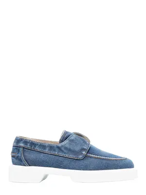 LE SILLA Denim Yacht Loafers - Blue