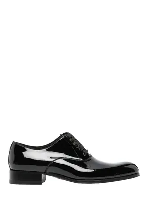 TOM FORD Patent Leather Oxford Shoes - Black