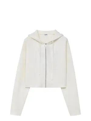 Loewe Anagram Zip-up Hoodie - White