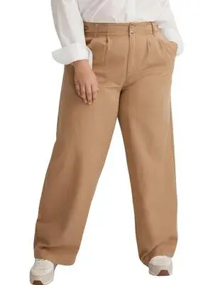 Madewell Harlow Wide Leg Pants - Seed Khaki