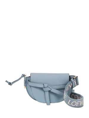 Loewe Loewe Gate Dual Mini Leather Shoulder Bag Blue