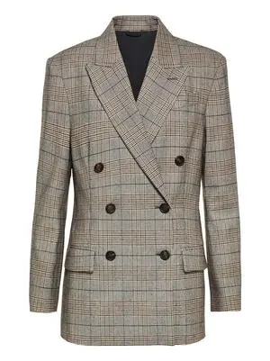 Brunello Cucinelli Checked Blazer - Neutrals