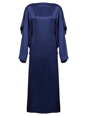 MAISON MARGIELA Draped Satin Midi Dress - Blue