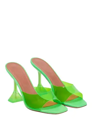 Amina Muaddi Lupita Pvc Mules - Green
