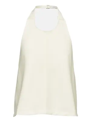 Wardrobe.NYC Halterneck Wool Top - White