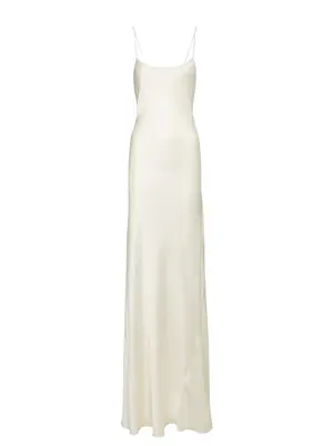 Victoria Beckham Satin Slip Dress - White