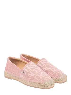 Versace Versace Allover Canvas Espadrilles Pink