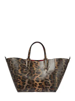 CHRISTIAN LOUBOUTIN Cabachic Small Leopard-print Tote Bag - Multicoloured