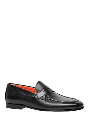 Santoni Carlos Slip-on Loafers - Black