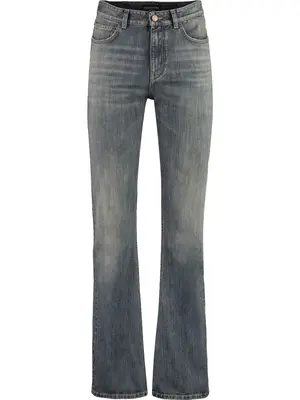 Balenciaga Mid-rise Bootcut Jeans - Blue