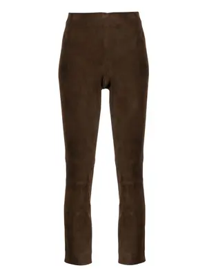 VINCE Cropped Suede Trousers